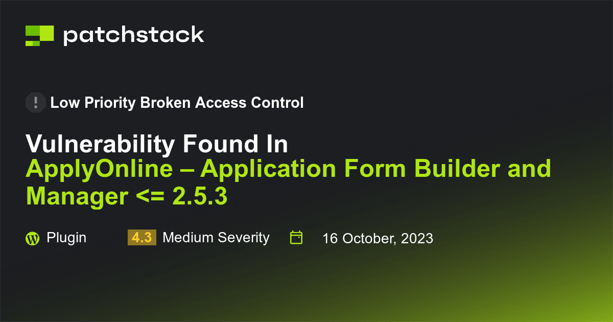 WordPress ApplyOnline – Application Form Builder and Manager plugin